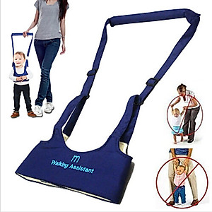 Baby Toddler Learn to Walk Walking Harness Aid Assistant Safety Rein Train Walking Protective Belt (Navy Blue)