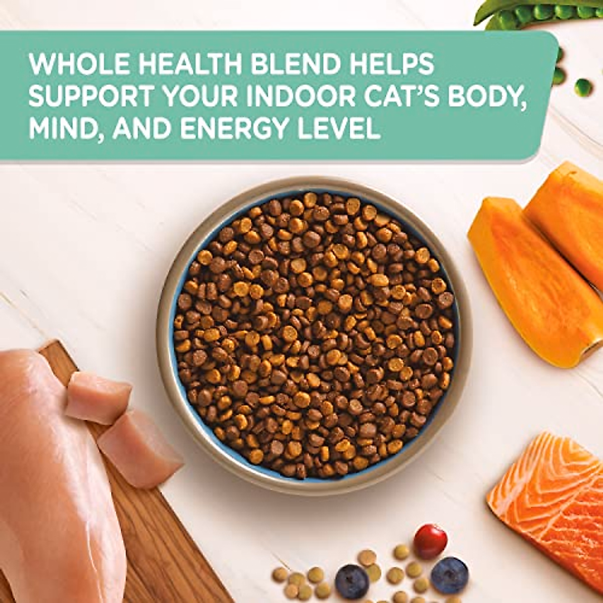 Rachael Ray Nutrish Indoor Complete Premium Natural Dry Cat Food, Chicken with Lentils & Salmon Recipe, 14 Pounds (Packaging May Vary)