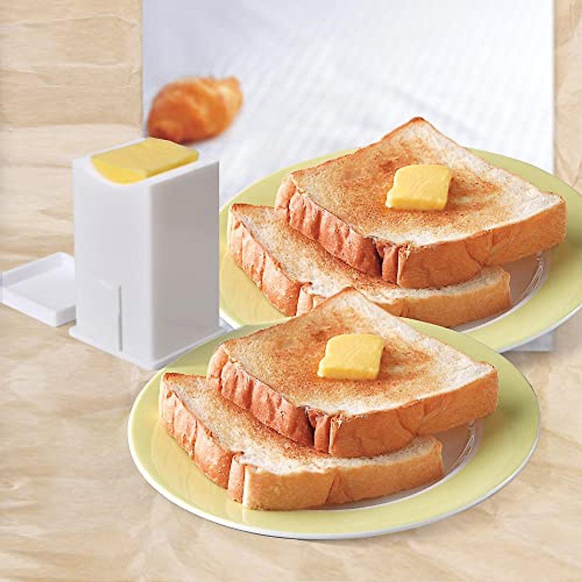 codree 3 PCS Butter Spreader Dispenser-Corn Butter Holder with Built-In Cover-Spreads Butter Dispenser on Waffles Toast Pancakes Bagels