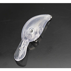 10PCS Unpainted Lure Blanks 4.89g 6.2cm with Free 5mm Eye Crankbait Simulation Blank Body Clear Hard Baits Trout Salmon Minnow Lure Popper Lures Topwater Freshwater 8420