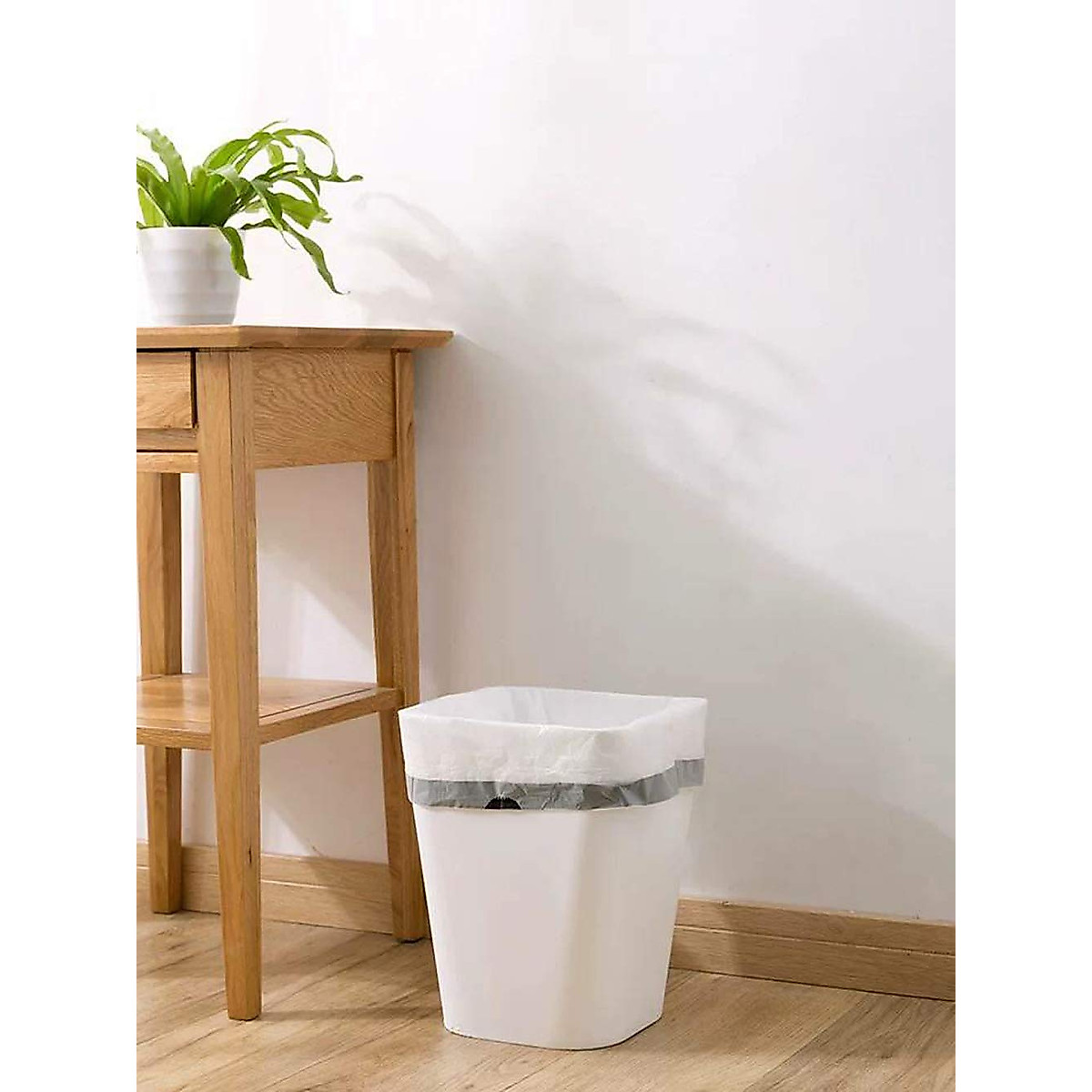 Besli 10 Gallon DrawString Strong Trash Bag Garbage Bag (10 Gallon(90 Bags), White)