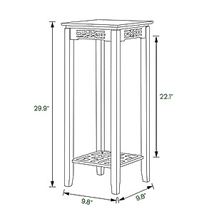 MoNiBloom Bamboo Hollow Carved Flower Pot Stand Plant Pot Rack with Indoor Outdoor Planter Holders for Patio Garden Balcony Yard, Brown