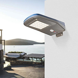 Wagan EL8591 3000 Lumen LED Solar Street Light with Remote Control Outdoor Solar Powered Flood Light Dusk to Dawn Waterproof Weatherproof Motion Sensor for Outdoor Garden Yard Path Parking Lot