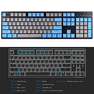 DURGOD Taurus K310 Big Mechanical Gaming Keyboard - 104 Keys - Double Shot PBT - NKRO - USB Type C (Cherry Brown,Black,ANSI/US)