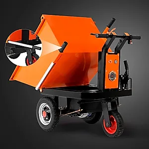 EMUQUD Wheelbarrow Utility Cart, Electric Powered Cart 48V28Ah 1000W Capacity 2200lbs (One Ton), Material Hauler, Utility Cart, Electric Wagon, Electric Deer Cart for Farm and Garden,All Purpose