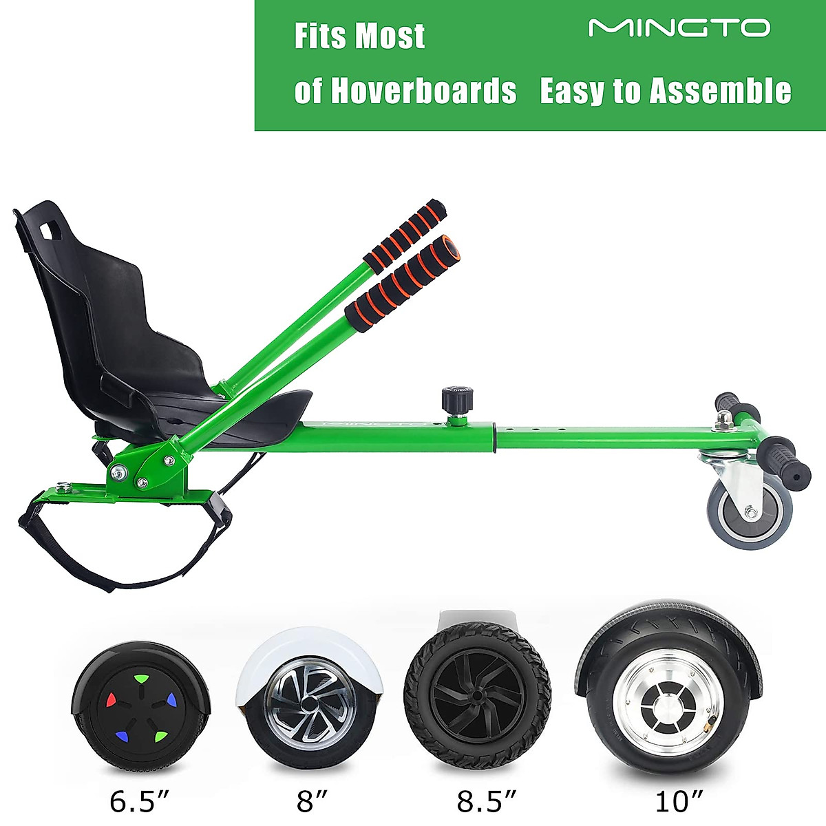 mingto Hoverboard Seat Attachment Go Kart Hoverboard Attachment Accessory Firm Adjustable Frame HoverKart into 5" 8" 10" Scooters Self Balancing Hoverboard - Christmas Decoration