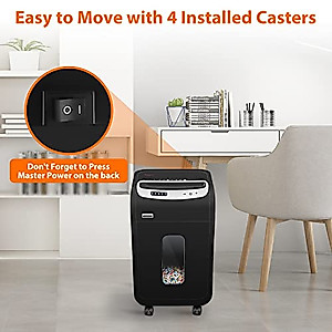 Paper Shredder for Home Office with US Patented Blade,VidaTeco 18-Sheet 60 Mins Running Micro Cut Paper Shredder for Home Use Heavy Duty,Shred CD/Card with 7.9-Gal Extra Large Bin,AUTO Jam Proof(ETL)