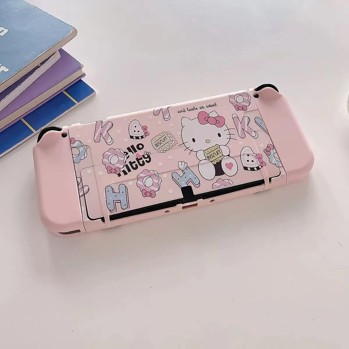 ENFILY Cute Case Compatible with Nintendo Switch OLED, Dockable Case Cover, Ergonomic Soft TPU Grip Case for Joycon, Sparkle Skin Set