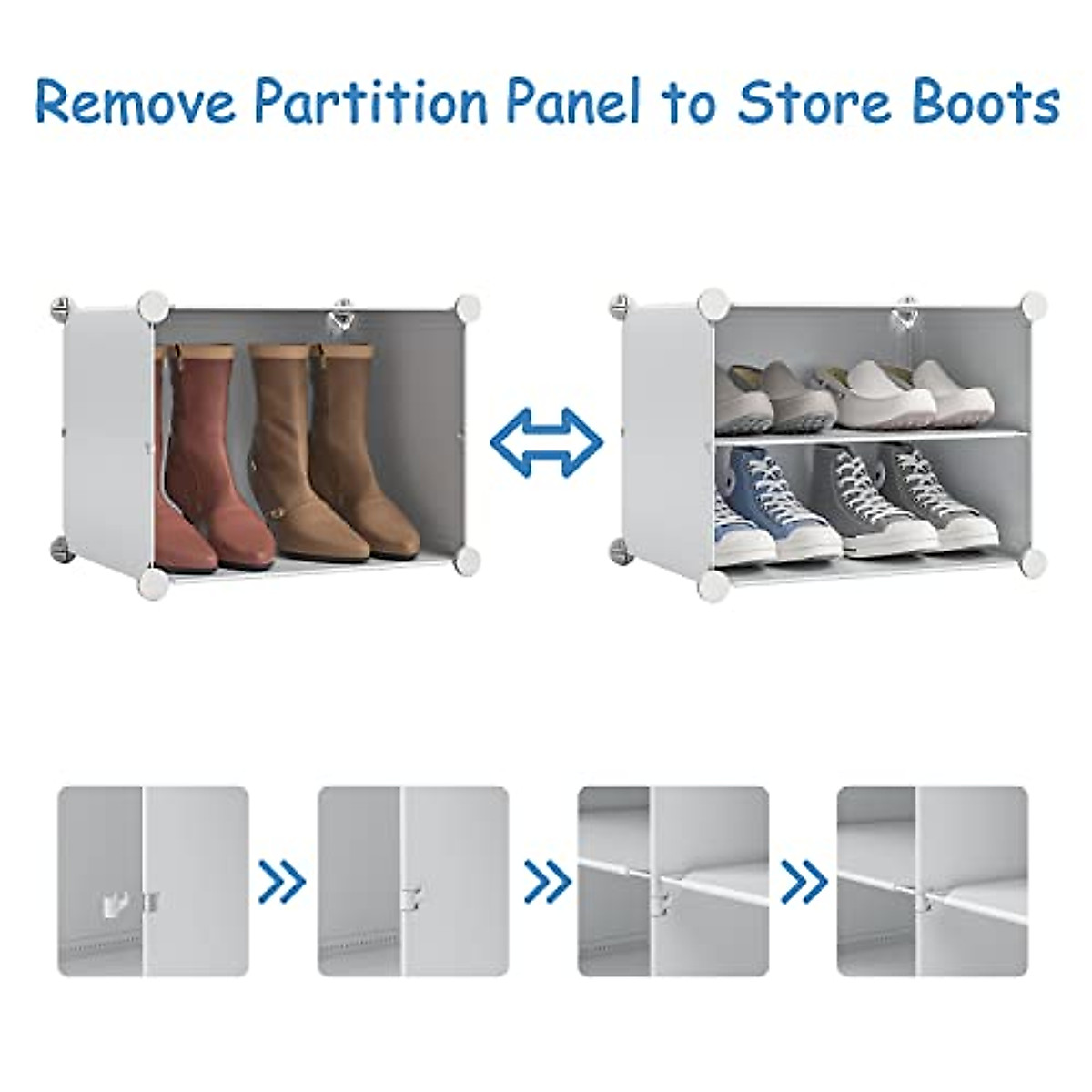 Shoe Rack, 6 Tier Shoe Rack Organizer 24 Pairs Shoe Cabinet Shoe Organizer for Closet Shoe Storage Cabinet Zapateras Organizer for Shoes, Shoe Rack for Closet for Entryway, Bedroom and Hallway, White