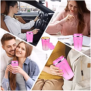 JTRYEMU Travel coffee mug 12 oz Insulated Coffee cup with lid reusable Leak proof Coffee Tumbler Stainless Steel Vacuum Gradient Colorful Thermos cup Thermal Keeps Cold and Hot for Coffee/Tea