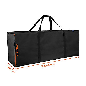 INFANZIA Duffel Travel Sports Equipment Bag, Long Luggage Bag with Upgrade Zipper Water Resistant, Extra Large Foldable Storage Bag for Camping, Tent, Tripod, Fishing(47x15x17 inch,1PCS)