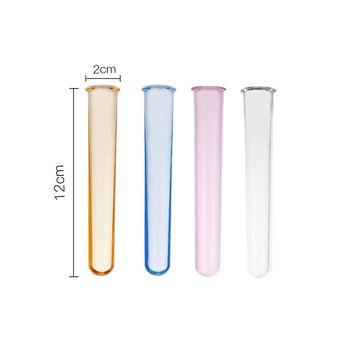 6 Pcs Plastic Test Tubes with Stoppers, 20x120mm, Storage Container for Jewelry Beads Candy Powder Liquid, Random Color
