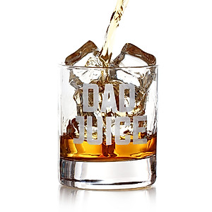 DAD JUICE Custom Personalized Whiskey Glass - Funny Gift for Dad Uncle Grandpa From Father's Day Gift