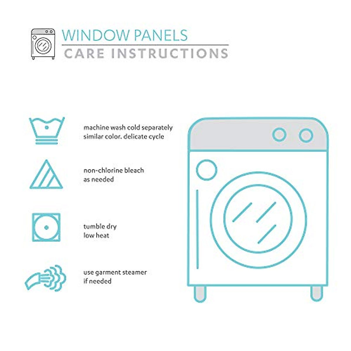 Lush Decor Julia Stripe Room Darkening Window Curtain Panel Pair, 108" Long x 52" Wide, Gray