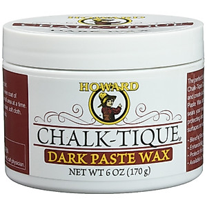 Howard Products Chalk-Tique Dark Paste Wax – Dark Wax Polish – Distress and Enhance your Home Décor Chalk Paint Project - 6 oz