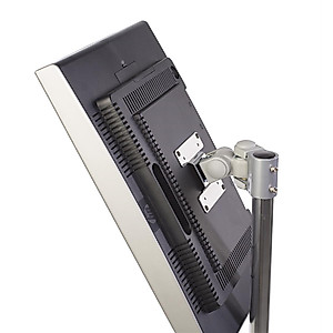 Height-Adjustable Monitor Stand for 12 to 22 inch TVs, Rotates, Swivels and Turns - Silver