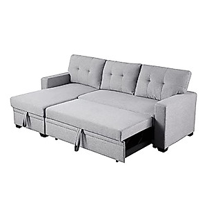 Devion Furniture DVV-5012 Sofabed, Light Gray