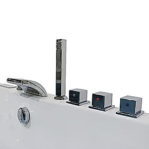 DECORAPORT 68 Inch 1 Person Whirlpool Air Bubble Infusion Hydro-massage Bathtub with Control Panel,Air jets with Light (D-DK-Q408)