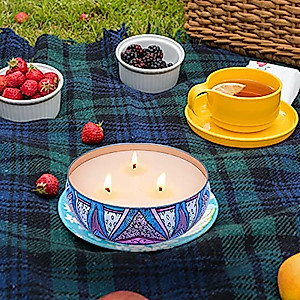 Iwaxlife Outdoor Citronella Candles, 3 Wicks 2X 13.5oz Citronella Scented Candle Large Size, Made from Natural Soybeans Outdoor Indoor Home Yard, Summer Gift Candle Gifts