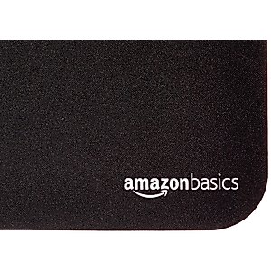 Amazon Basics Ergonomic Wireless PC Mouse - DPI Adjustable - Black & Gaming Computer Mouse Pad - Black