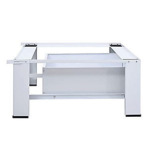 CHARMMA Single Washing Machine Pedestal With Drawer,Base Stand Stacking Kit,Dryers, Refrigerators, Furniture Base Stand,Mini Fridge Raiser Easily Move，White