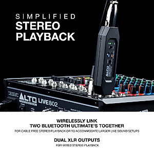 Alto Professional Bluetooth Ultimate - XLR Equipped Rechargeable Stereo Bluetooth Receiver For Mixing Desk / Audio Mixer Setups and Active PA systems