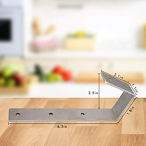 GoldPaddy Premium Bunk Bed Ladder Hooks,Heavy Duty Hook Brackets for Bed Decoration Tool,Inside Width 1.8”-2.5” x Length 6.3”,Pack of 2(Screws Included)