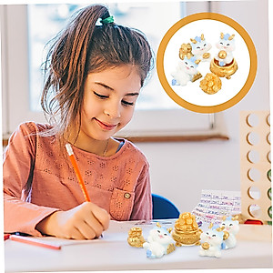 Luxshiny 6 Pcs Mini Animal Figurine Resin Dragon Mascot Doll Adorable Dragon Decor Desktop Dragon Decor