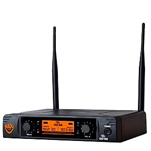 Nady DW-22 Dual Digital Wireless Handheld Microphone System – Dual Fixed UHF Frequency – Ultra-Low Latency with QPSK Modulation - Dual XLR and Mixed ¼” outputs