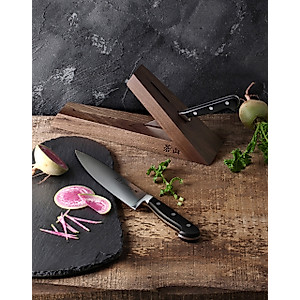 Cangshan TV2 Series 1021585 Swedish 14C28N Steel Forged 3-Piece TAI Knife Block Set, Walnut