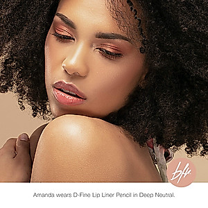 Beauty For Real D-Fine Lip Liner Pencil, Neutral Deep - Universal, Long-Wear Shade - Define, Enhance & Perfect Lip Shape - Creamy Texture for Easy Application - No Sharpener Required - 0.012 oz