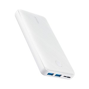 Anker Portable Charger, Power Bank, 20,000mAh Battery Pack with PowerIQ Technology and USB-C (Recharging Only) for iPhone 15/15 Plus/15 Pro/15 Pro Max, iPhone 14/13/12 Series, Samsung Galaxy (White)