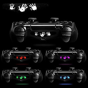 eXtremeRate 30 Pcs/Set Personized Controller Light Bar Decal for PS4 Remote Skins, Game Accessories Led Cover Sticker for PS4 Slim Pro Controller