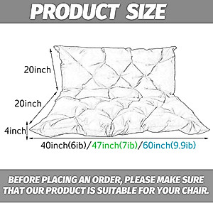 Vikmkm Swing Replacement Seat Cushions, Waterproof Outside Bench Cushion with Backrest, 2/3 Seater Pad for Patio Backyard Porch Garden Outdoor Furniture Cushions