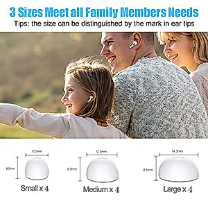 12 Pieces Replacement Ear Tips for Airpods Pro and Airpods Pro 2nd Generation with Noise Reduction Hole, Silicone Ear Tips for Airpods Pro with Portable Storage Box and(S/M/L) (6 Pairs)