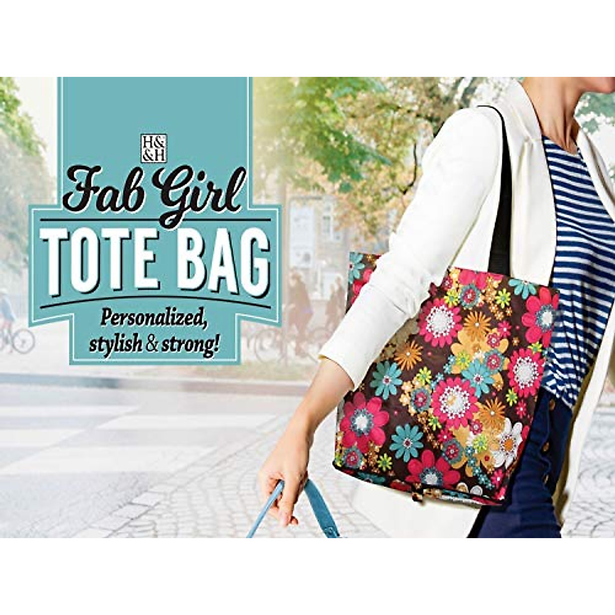 Fab Girl Foldable Tote Bags – Eco-Friendly Shoulder Tote – Reusable Tote Bag or Mom Bag – Multifunctional Utility Tote – Ideal Gift Tote Bag - Mom Super Power Multicolored Tote Bag, 16x15”