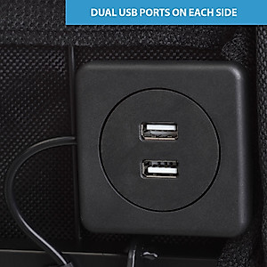 Blissful Nights Split King e5 Adjustable Bed Frame with Power Pillow Tilt, Zero Clearance for Storage Bases, Massage, Anti-Snore, Zero Gravity, USB Charging, Nightlight