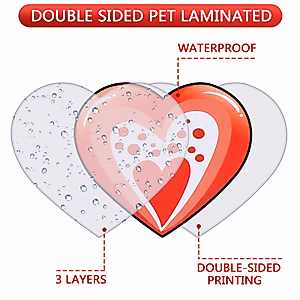 50 Pieces Valentine's Day Cutouts Colorful Heart Cutouts with Glue Point Dots for Bulletin Board Classroom Decoration School Happy Valentines Day Wedding Anniversary Party Supplies