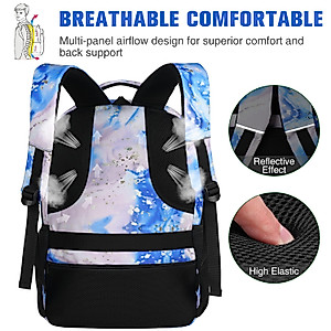 Paude Backpack for Teens,School Backpack Bookbag with USB for High School Work Office Business