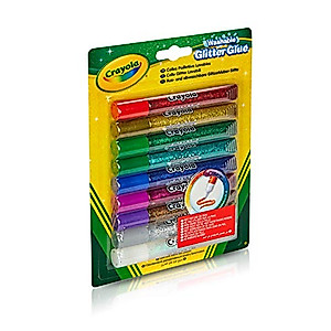 Crayola Washable Glitter Glue - Assorted Colours (Pack of 9) | Add Some Extra Sparkle to Your Arts & Crafts! | Ideal for Kids Aged 3+