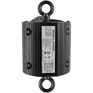 40W LED Emergency Backup Driver, Rechargeable LED Light Emergency Backup Battery for Dimmable UFO LED High Bay Light, Input AC 100-347V Output DC 170V, Emergency Time 90 Minutes, UL Listed