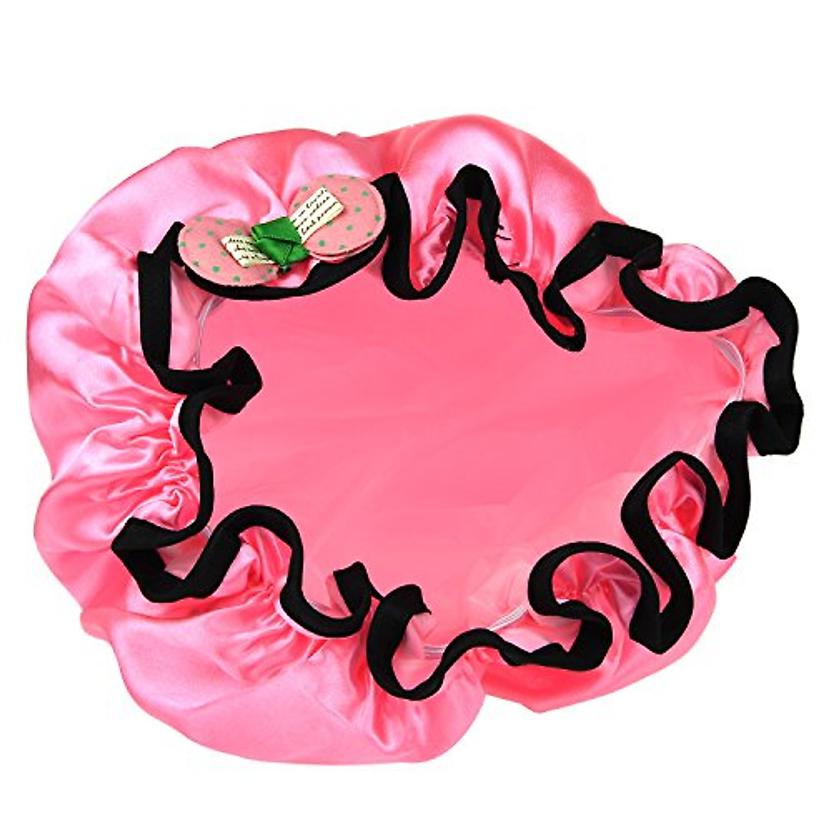 NKTM Girls Toddler Shower Cap, 2-Pack Cute Pink Shower Caps for Kids