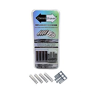 Premium Omnishaver Replacement Cartridge Refill Kit with One Blade Removal Tool - an Alternative to Disposable, Self Cleans & Strops During Use - Durable Smooth & Comfortable 4 Cartridges