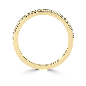 FACETS JEWELS 0.25 Ct Solid Gold Minimalist Moissanite Eternity Ring Round-Cut VVS Clarity DEF Grade Moissanite Wedding Anniversary Promise Rings For Her - 10K Solid Gold 3