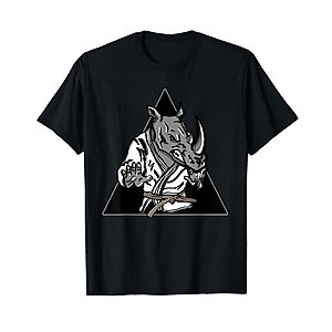 BJJ jiu jitsu brown Belt Rhino T shirt
