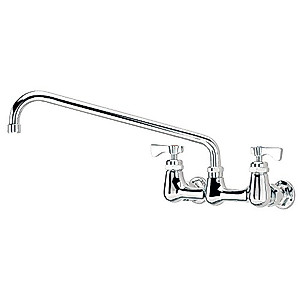 Krowne 14-814L Low Lead Faucet Splash Mount, 8" Centers, 14" Swing Nozzle, NSF Gray