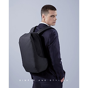 WINKING Laptop Backpack for Men Women - Laptop Backpack 15.6" Anti Theft Slim Business Backpack With USB Charging Port, Durable College School Backpack For Traveling, Hiking, Commuting, Black