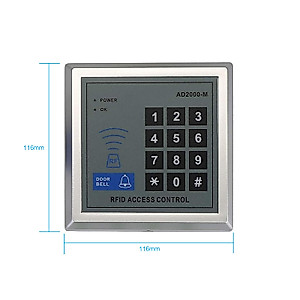 AGPTEK RFID Door Access Control System Kit, Home Security System with 280kg 620LB Electric Magnetic Lock 110-240V AC to 12v DC 3A 36w Power Supply Proximity Door Entry keypad 10 Key Fobs EXIT Button