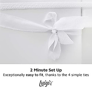 Mosquito Net for Cot, Crib & Cot Bed - Baby Mosquito Insect Net - Cat Net with Zipper Feature for Quick, Easy Access to Your Baby (by Luigi's)