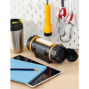 Celestron - PowerTank Lithium Telescope Battery – Rechargeable Portable 12V Power Supply for Computerized Telescopes - 10 Hour capacity/86 Wh - Red/White LED Flashlight - 2 USB Ports